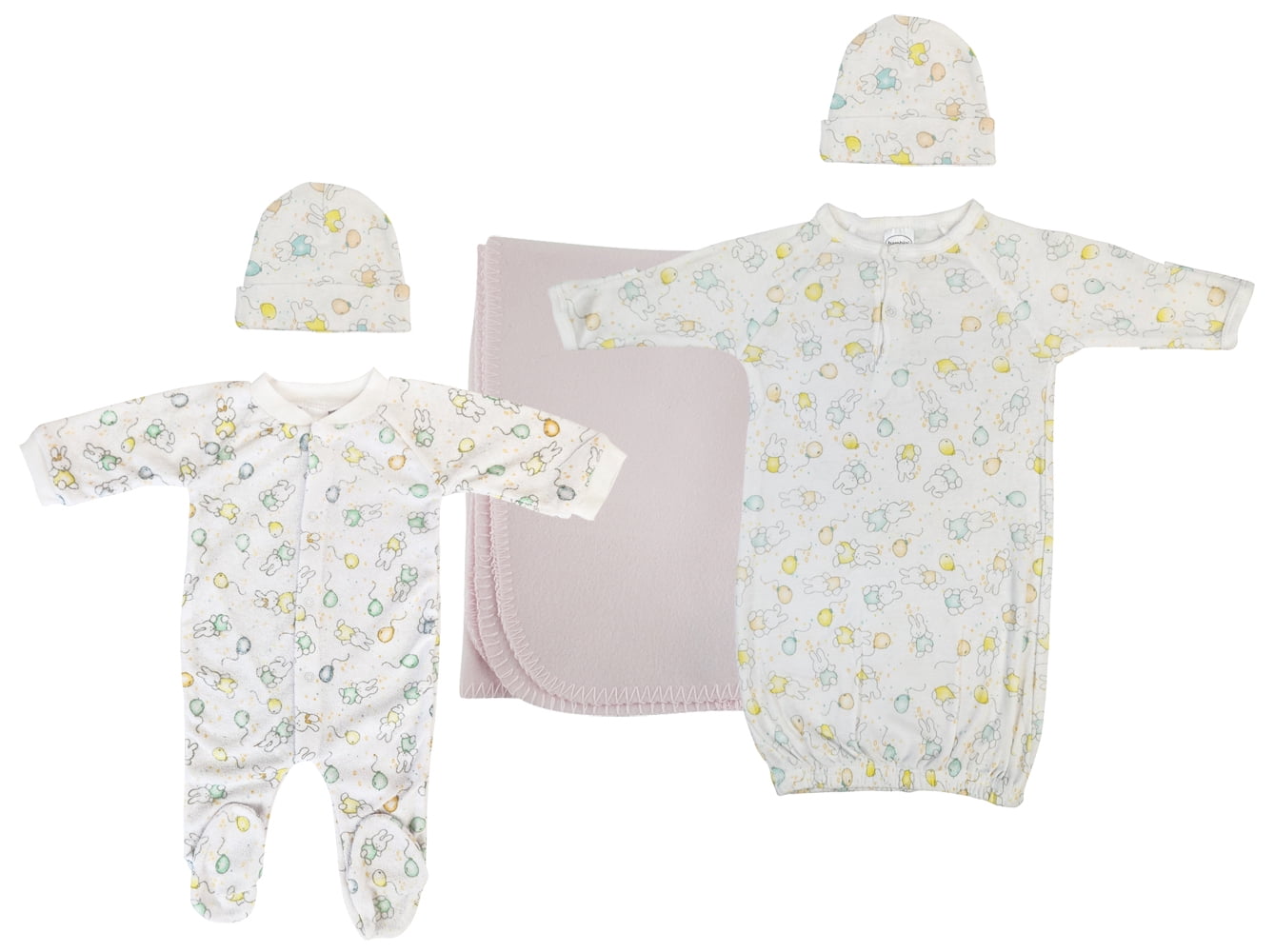 Girls Newborn Baby 5 Pc Layette Sets - Walmart.com