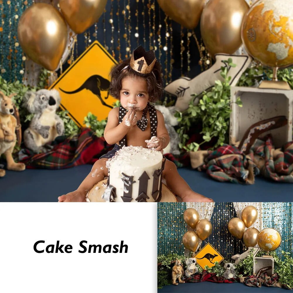 Girls Newborn Kids Birthday Balloons Backdrop for Photography Cake ...