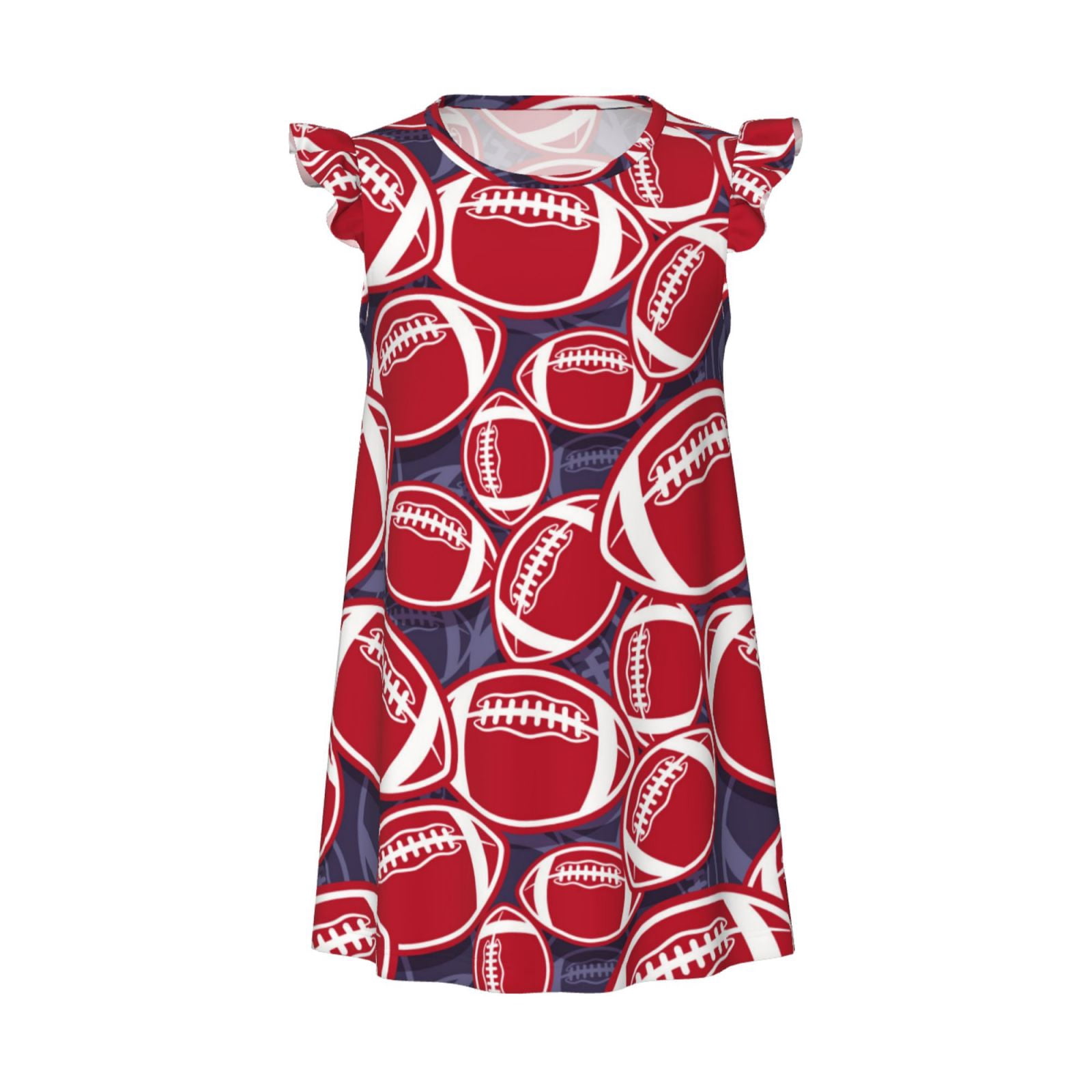 Girls Nightgowns - American football Rugby texture Short Sleeves ...