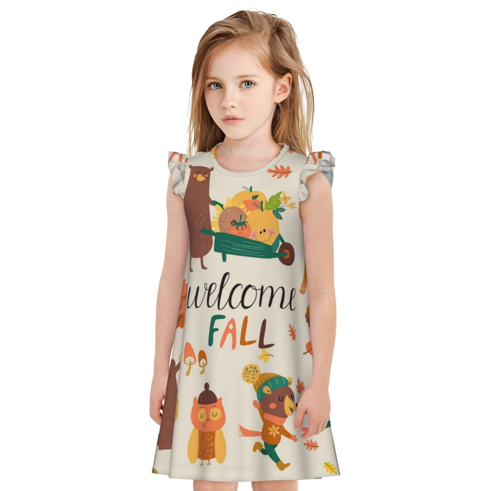 Girls Nightgowns - Autumn In The Forest Welcome Fall Soft Comfort ...