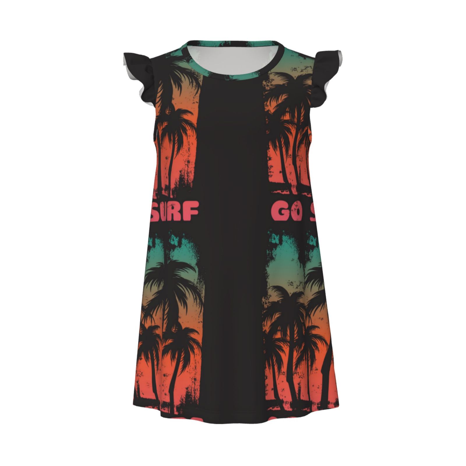 Girls Nightgowns - Go Surfer Soft Comfort Flutter Sleeves Night Sleep ...