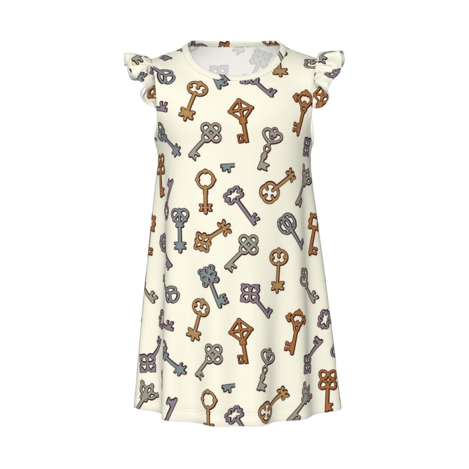 Girls Nightgowns - Keys1 Short Sleeves Princess Dress, Girls Pajamas Girls' Sleepwear Nightie ...