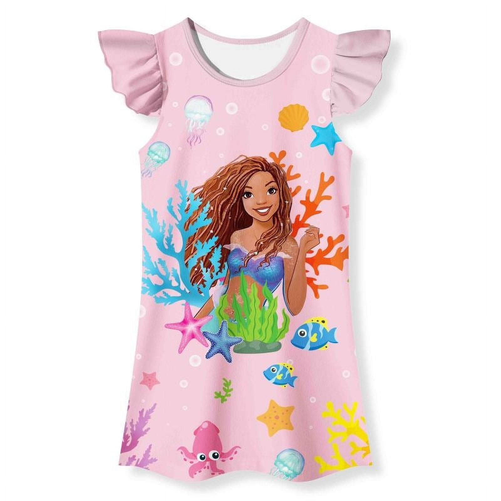 Girls Nightgowns Mermaid Sleepwear Night Sleep Dress Pajamas - Walmart.com