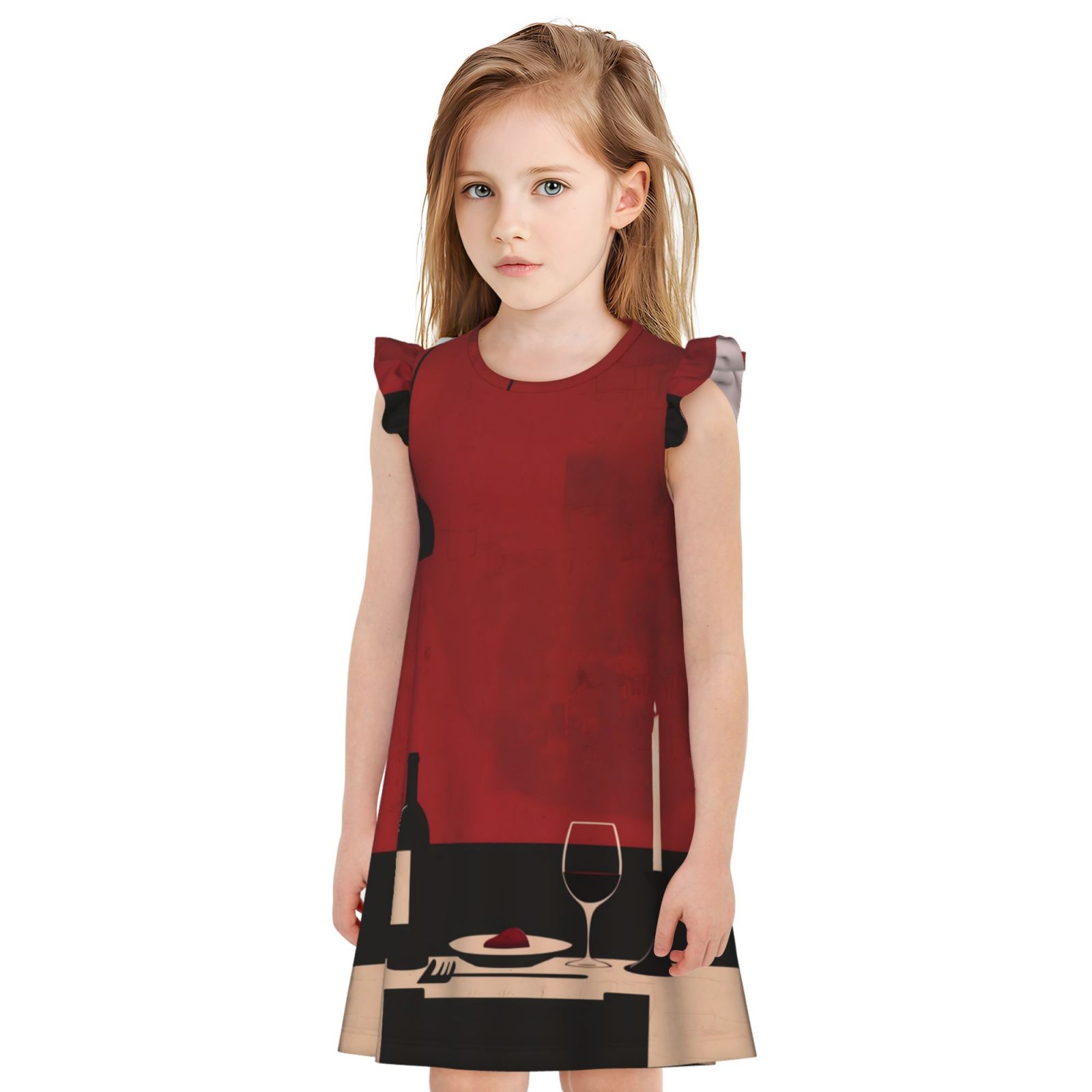 Girls Nightgowns - Minimalist Romantic Dinner Soft Comfort Flutter ...