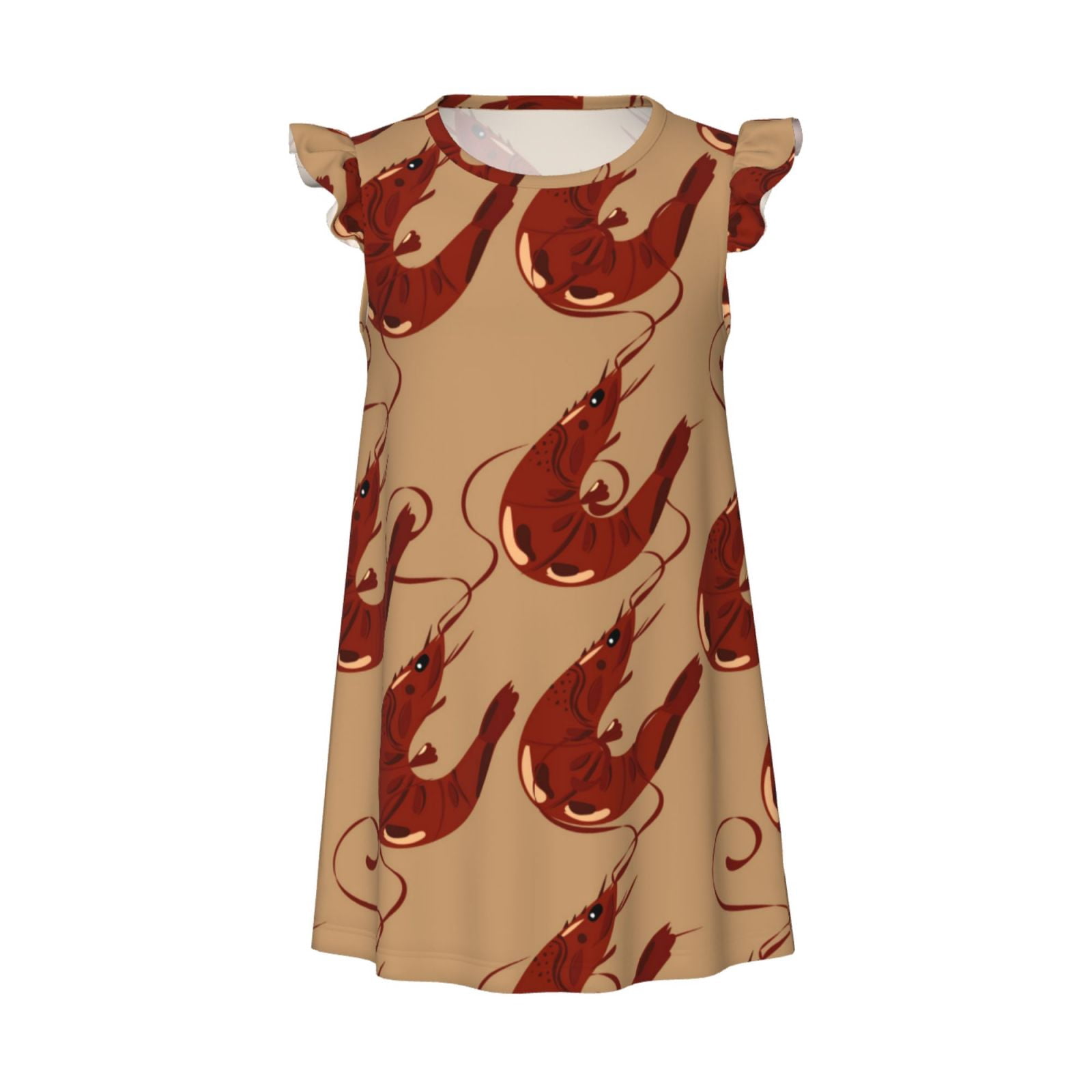 Girls Nightgowns, Shrimp No.9054 Flutter Sleeve Pajamas Nightdress ...