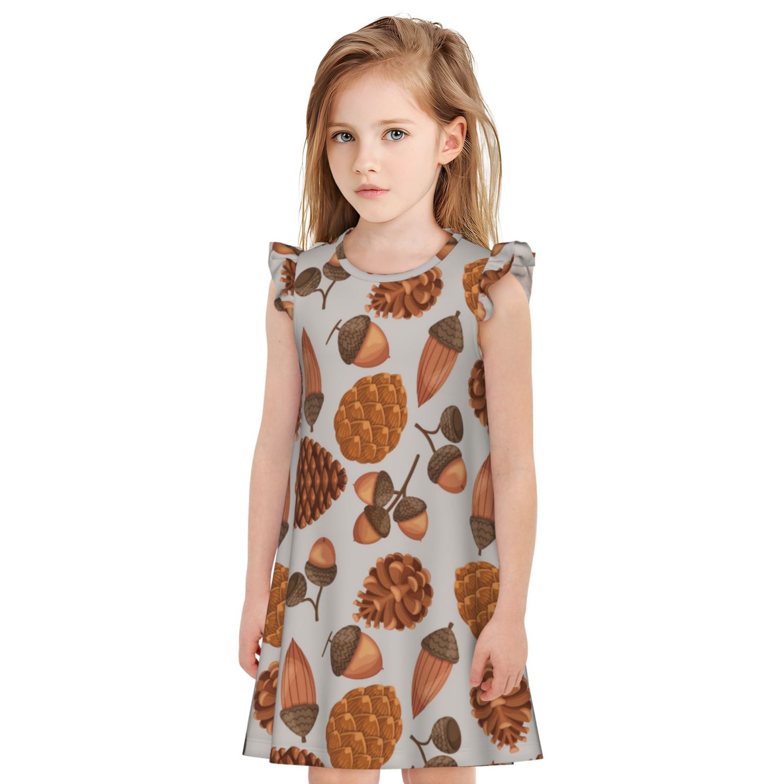 Girls Nightgowns - Toddler Girls Pajamas Nightgowns, Pinecone Autumn ...