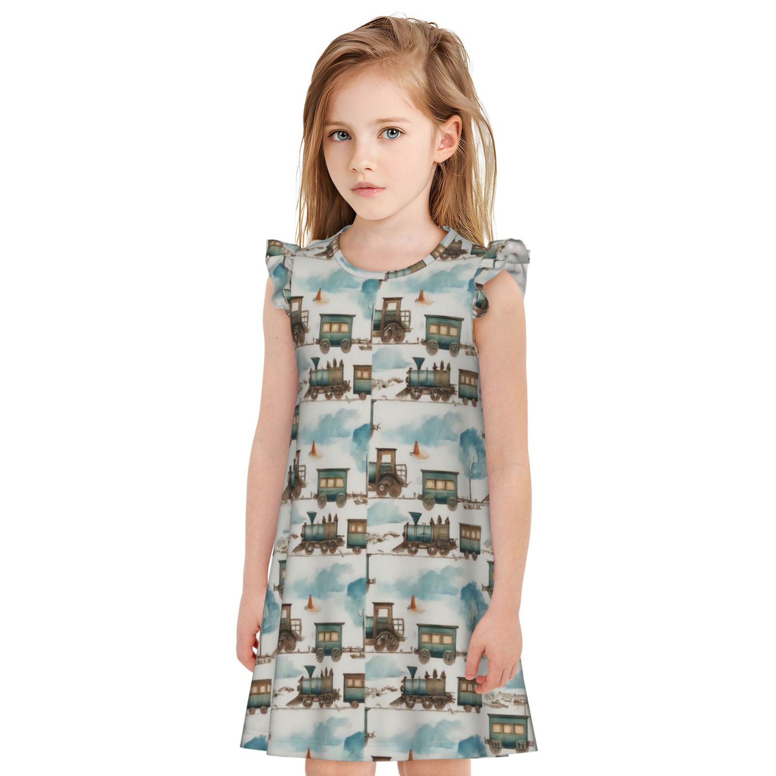 Girls Nightgowns - Toddler Girls Pajamas Nightgowns, Transport Train ...