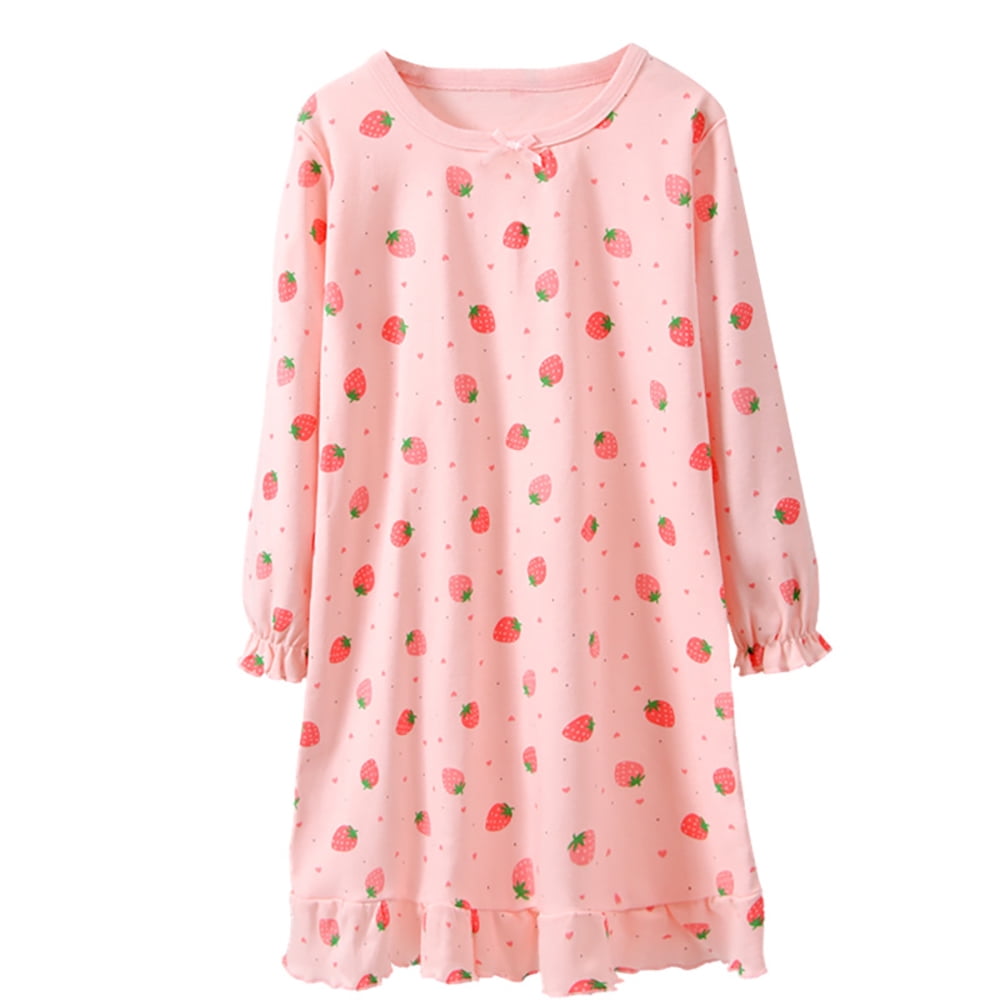 Girls Nightgowns Toddler Summer Princess Nightgown Long Sleeve Princess ...
