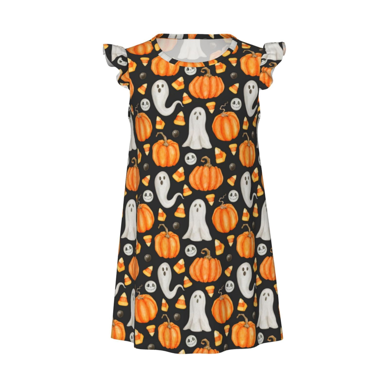 Girls Nightgowns - cute ghost halloween Short Sleeves Princess Dress ...