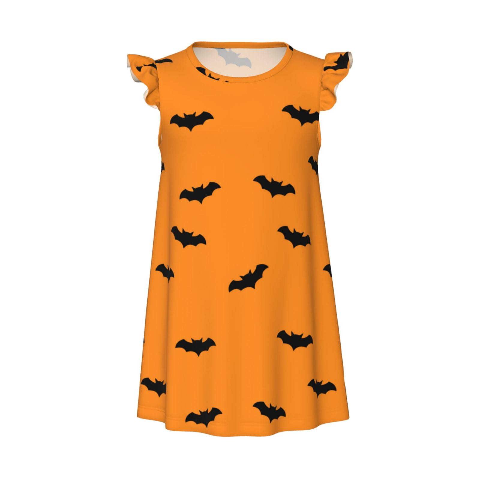 Girls Nightgowns - halloween bat background Short Sleeves Princess ...