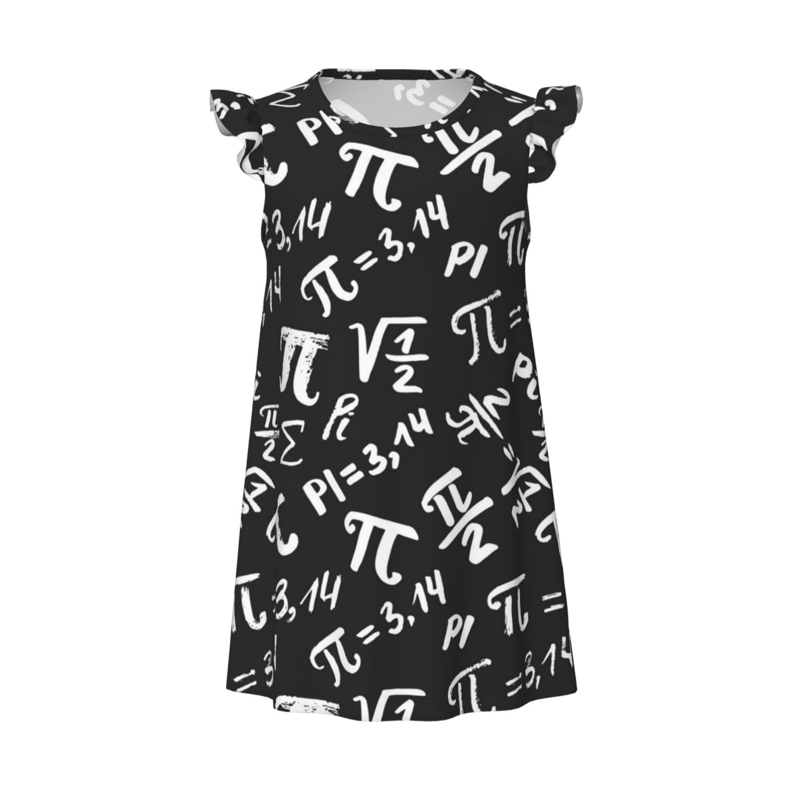 Girls Nightgowns - hilarious Math Symbol Print Soft Comfort Flutter ...