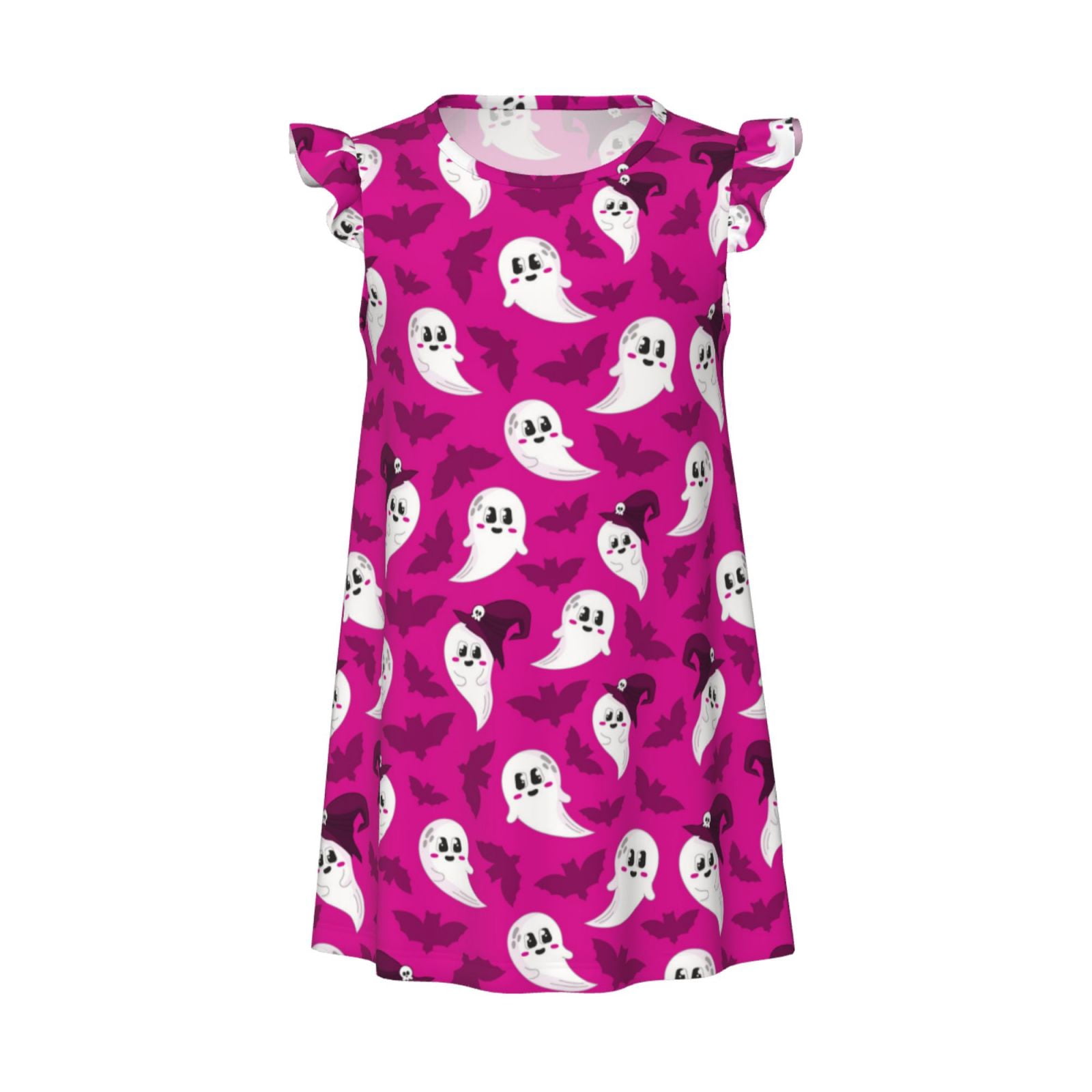 Girls Nightgowns - pink background halloween spooky Soft Comfort ...