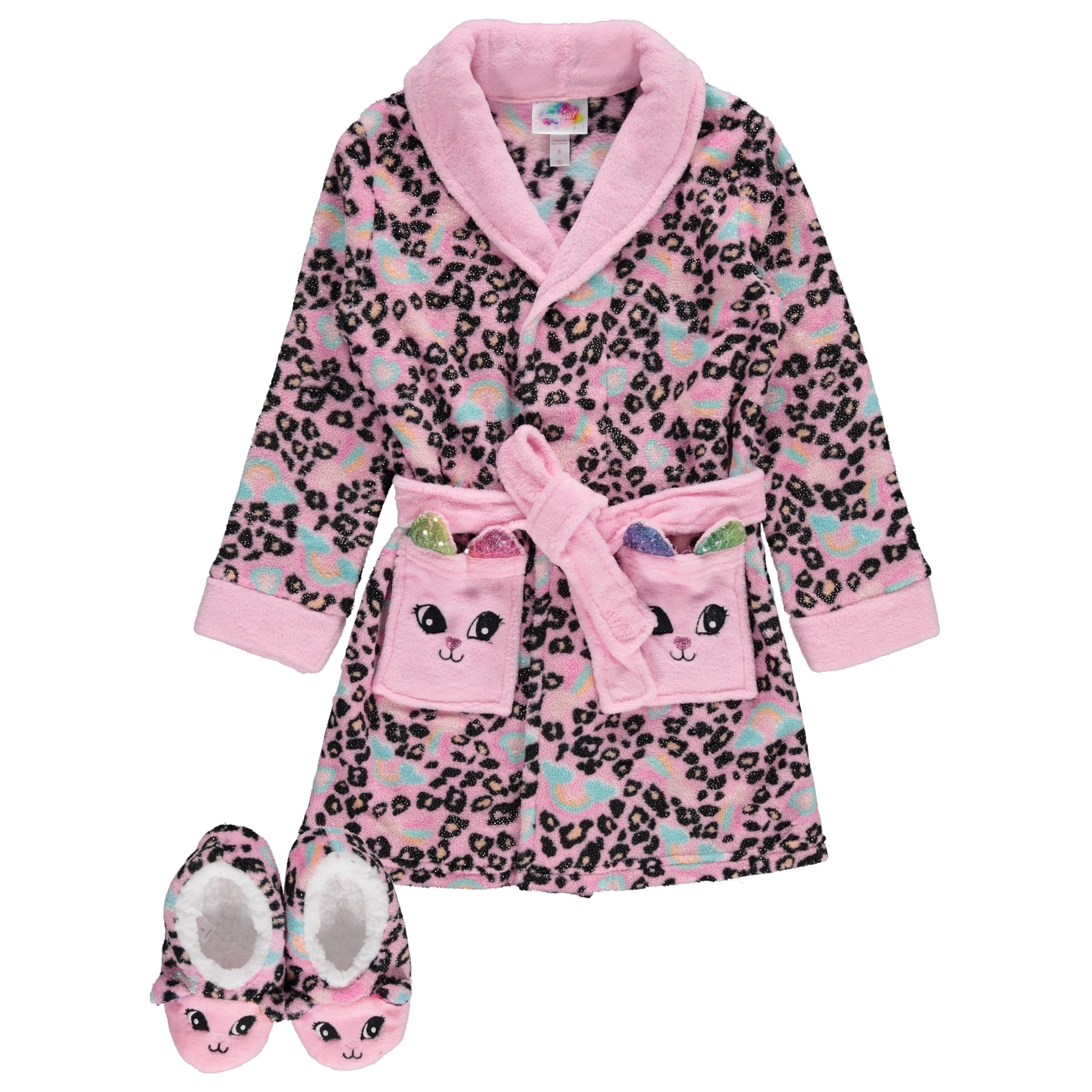 BTween Girls' Unicorn Bathrobe Set - Soft, Cozy, and Fun with Matching ...