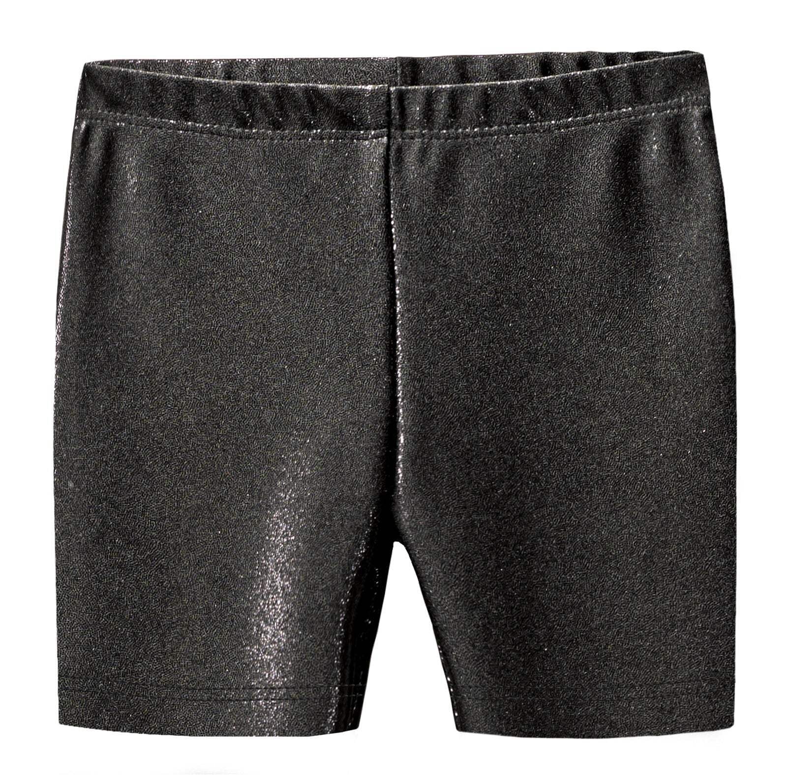 Girls Novelty Bike Shorts | Black Sparkly Shimmer - Walmart.com