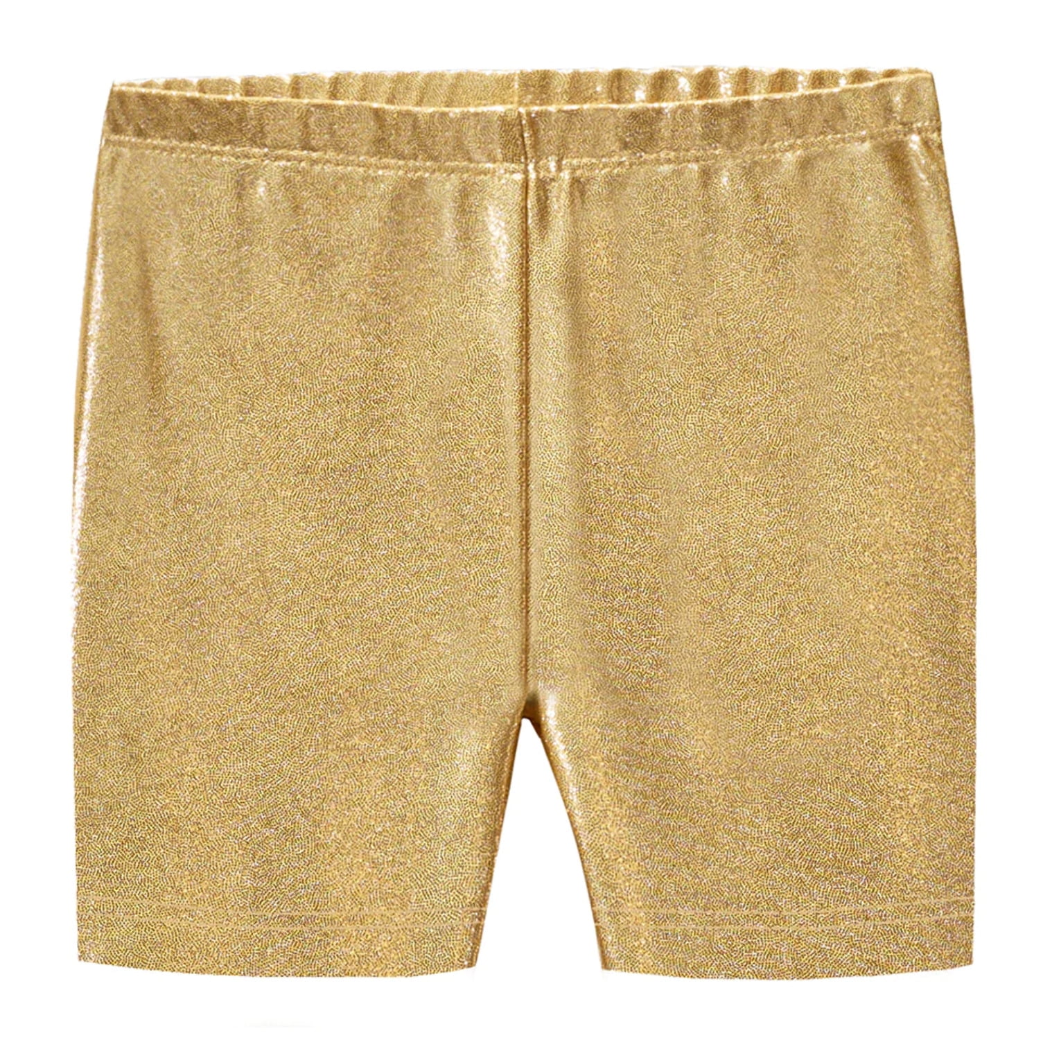 Girls Novelty Bike Shorts | Gold Sparkly Shimmer - Walmart.com
