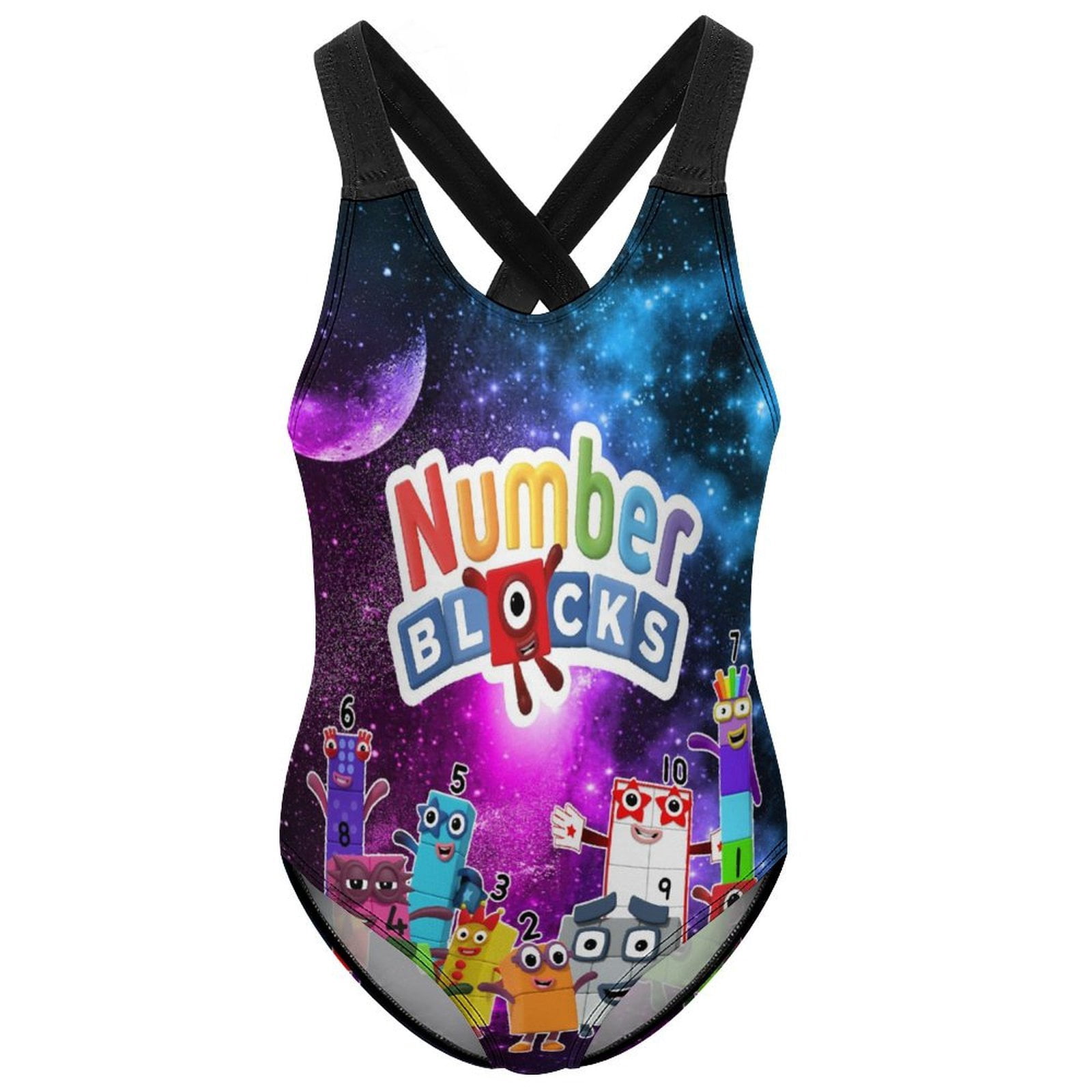 Girls Number Cartoon Show Block (54) One Piece Swimsuits Bathing Suits ...