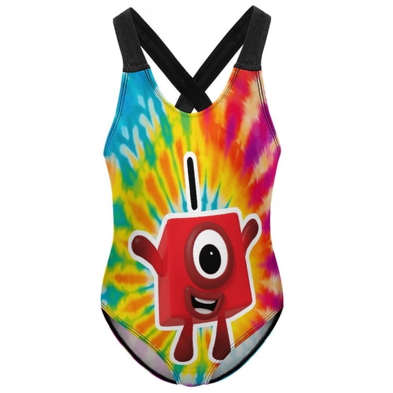 Girls Number Cartoon Show Block (56) One Piece Swimsuits Bathing Suits ...