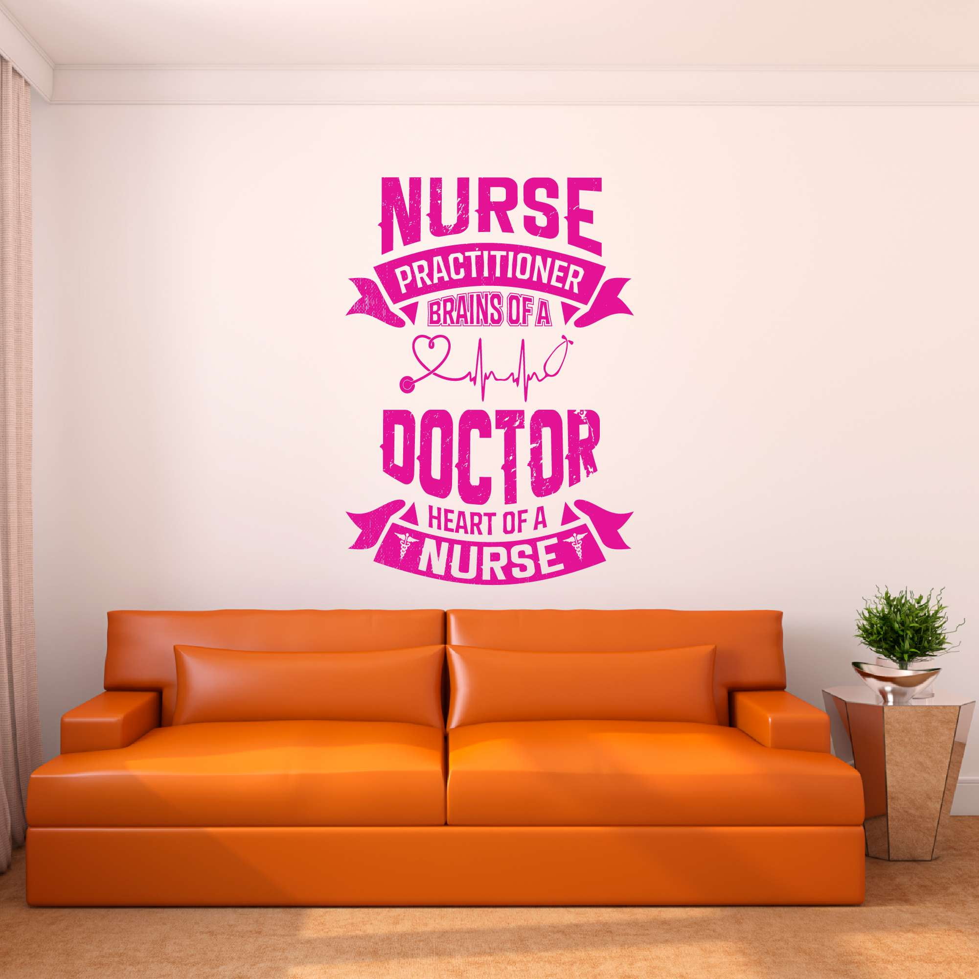 Girls Nurse Practitioner Brains of a Doctor Cute Quotes & Sayings Wall ...