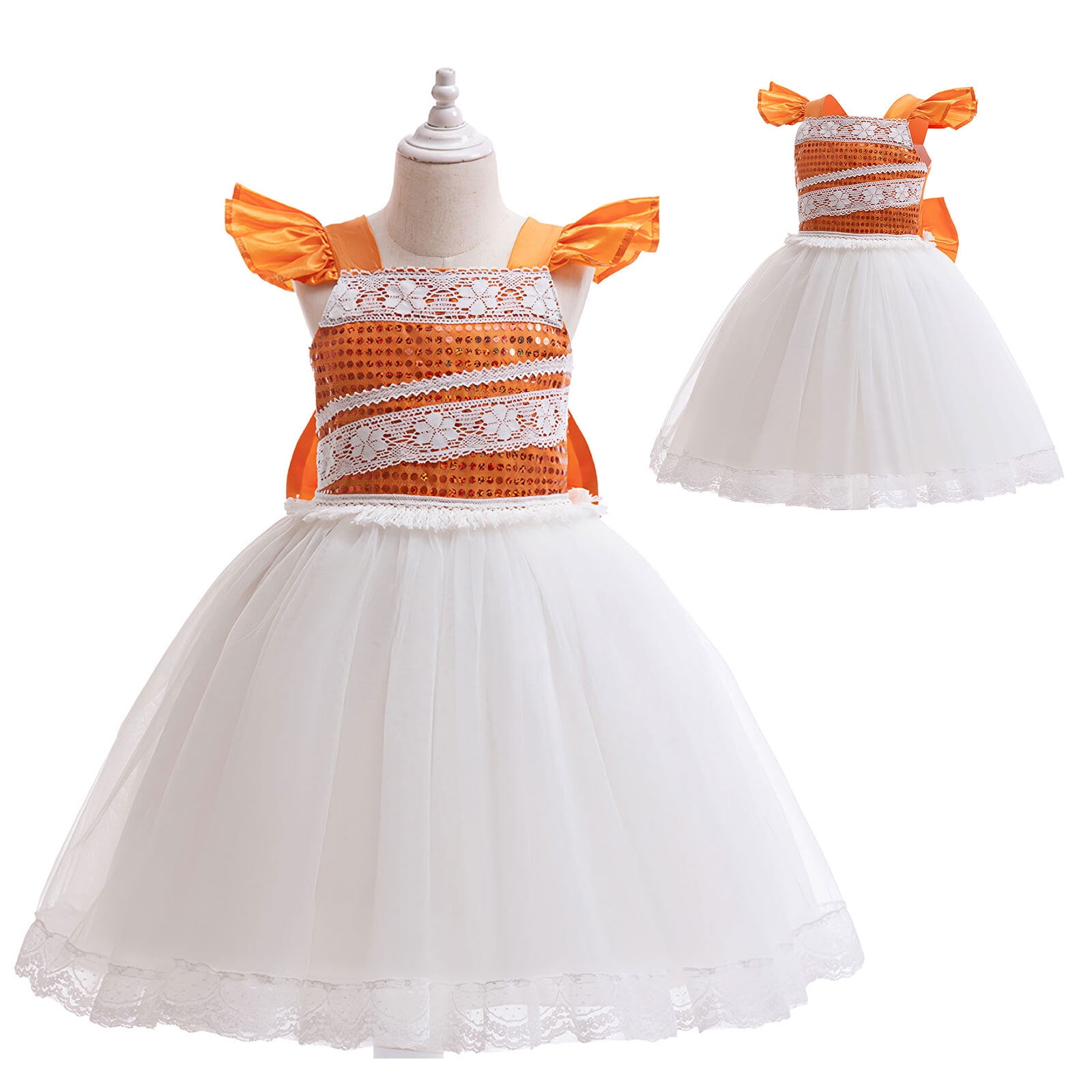 Girls Ocean Adventure Costume Halloween Birthday Cosplay Princess Dress ...