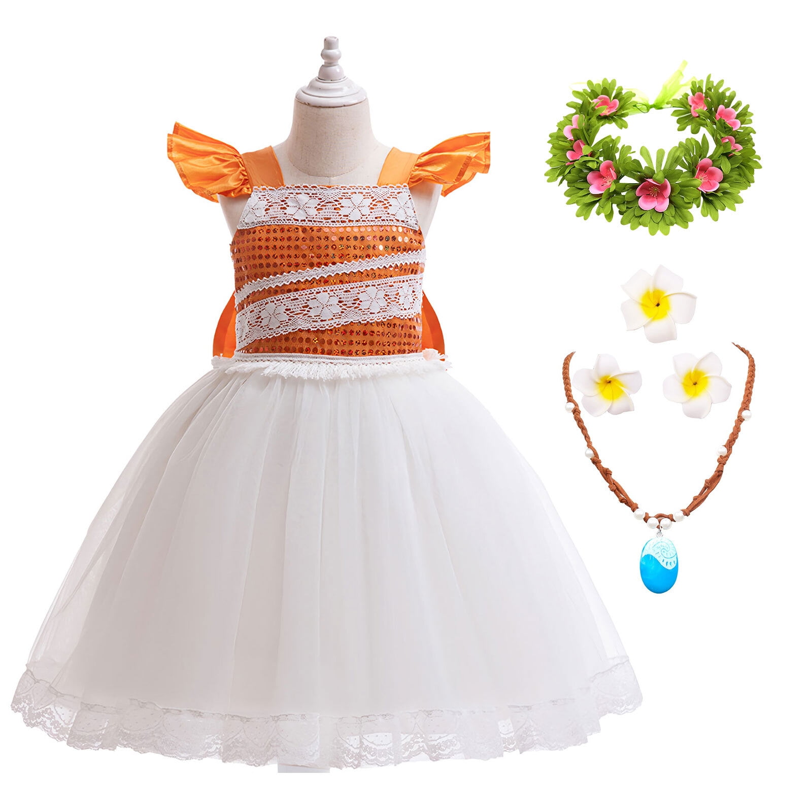 Girls Ocean Adventure Costume w/Accessories Halloween Birthday Cosplay ...