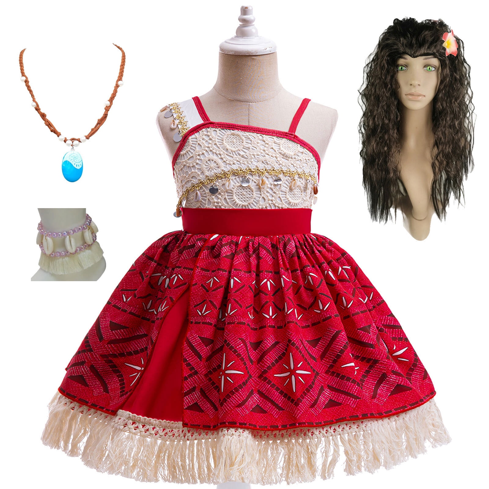 Girls Ocean Princess Dress up w/Accessories Halloween Cosplay Costume ...