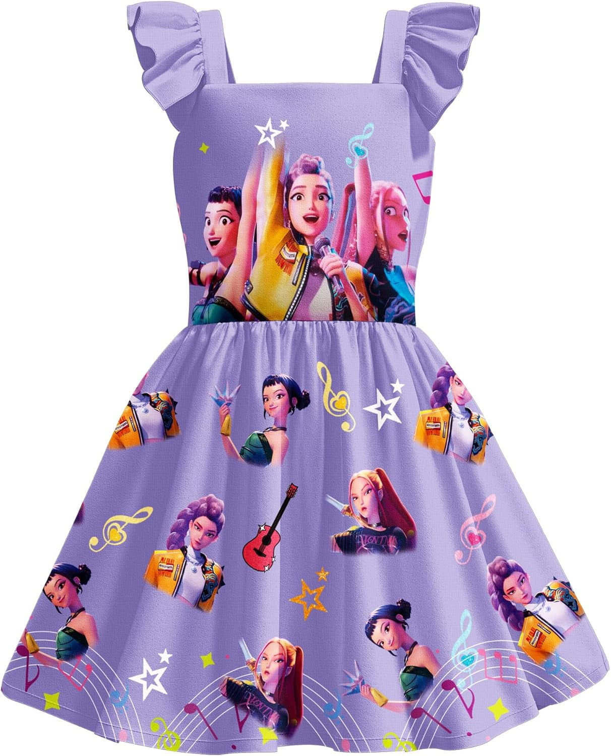 Girls One Piece Summer Dress Demon Hunters Suit Pop Singer for 2-12 ...