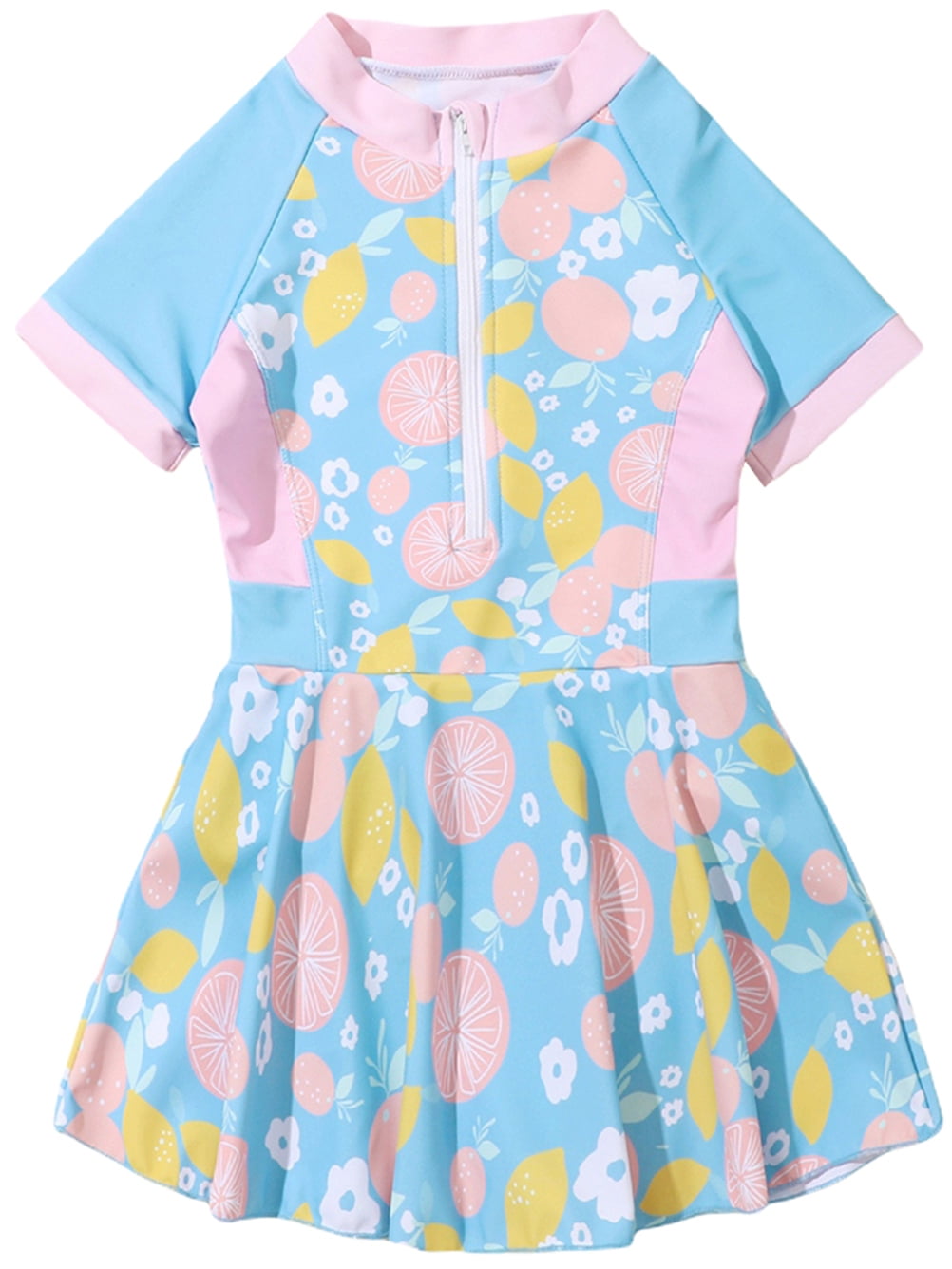 Girls One Piece Swimsuit Bathing Suit Beach Princess Swim Dress Quick ...