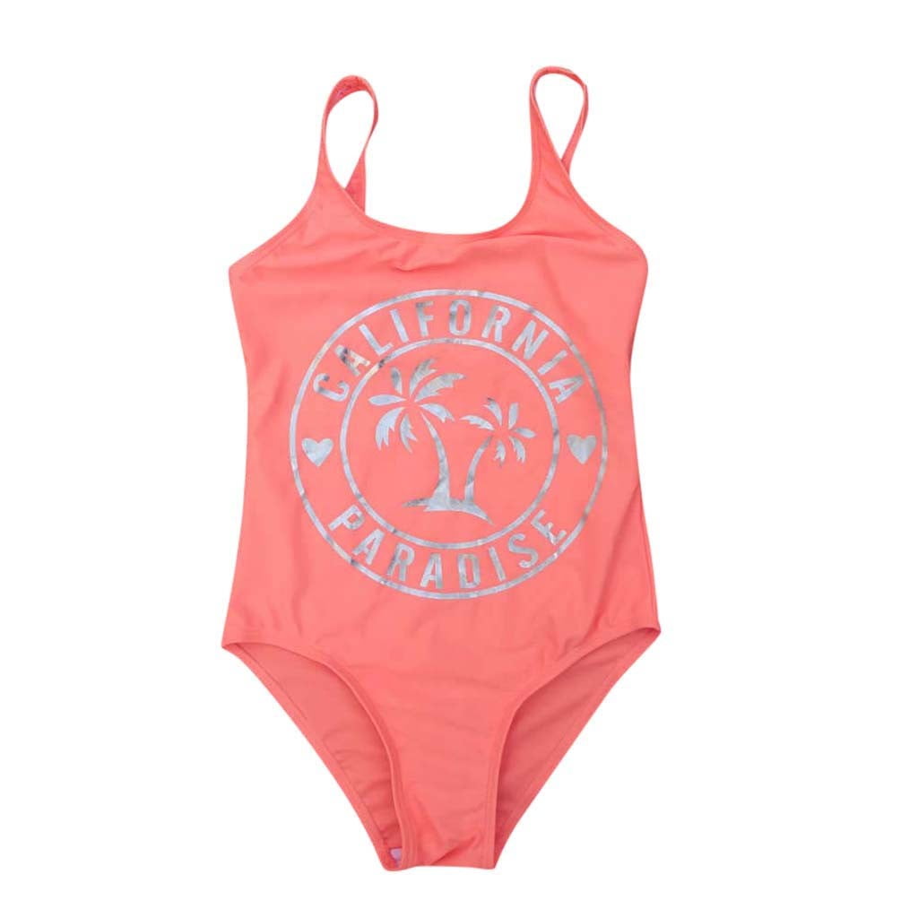 Girls One Piece Swimsuit Clothes Beach Bikini Bathing Suit, Size 7 ...