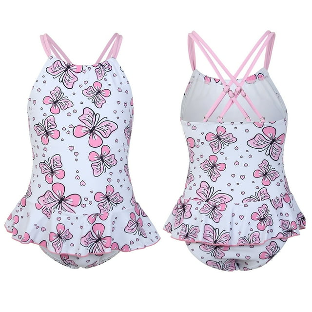 Girls One Piece Swimsuit Hawaiian Swimwear Summer Beach Sport Bathing ...