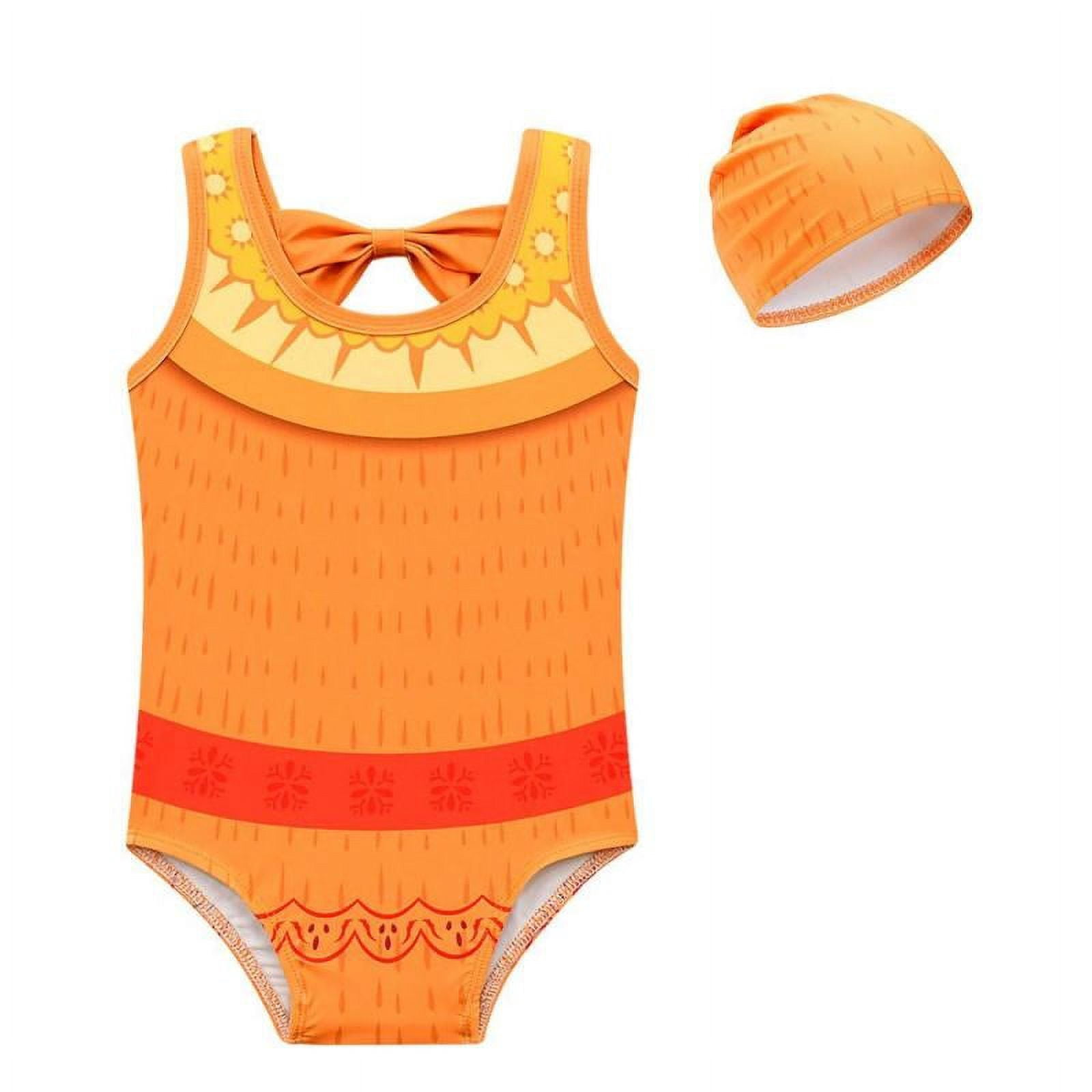 Girls One Piece Swimsuit Isabella Encanto Kids Beach Swimwear +Cap ...