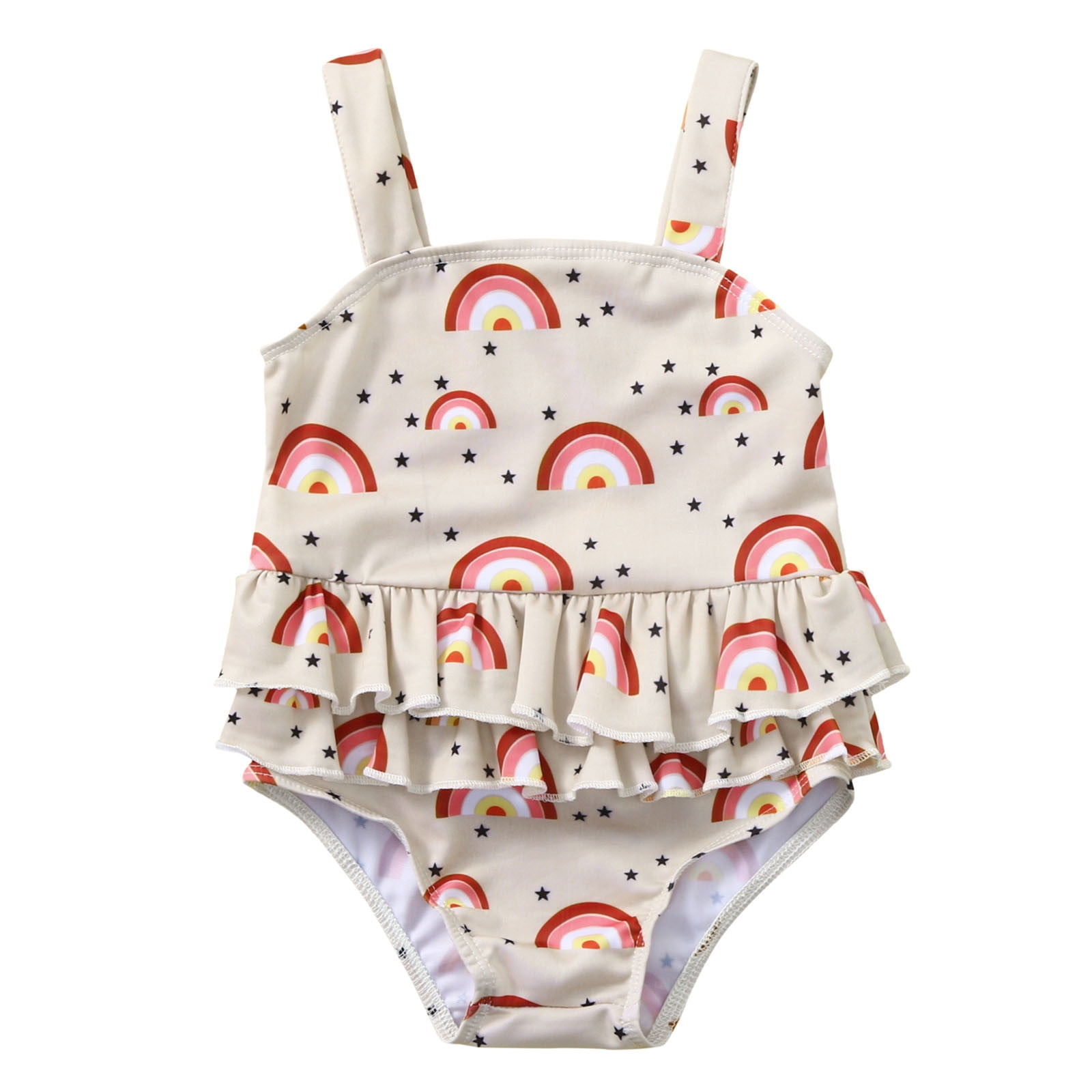 Girls One Piece Swimsuit Rainbow Suit Bathing Bathing Suit, Size 1 ...