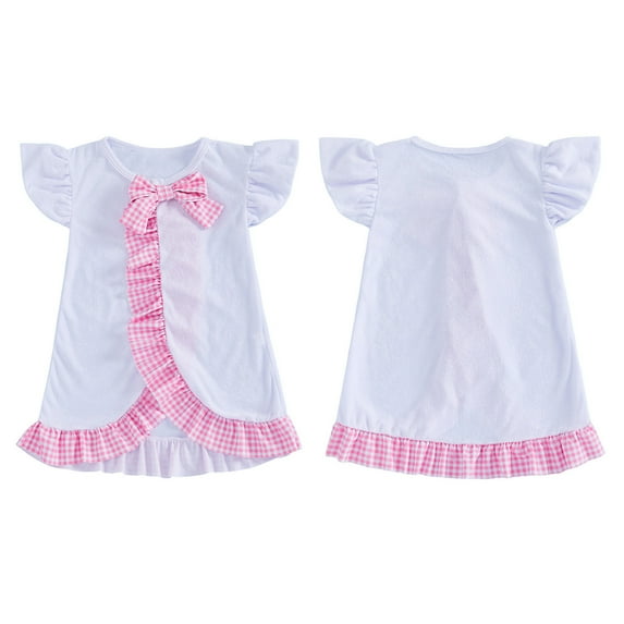 Girls One Piece Swimsuit Ruffled Sun Swim Shirt Short Sleeve Rash Guard ...