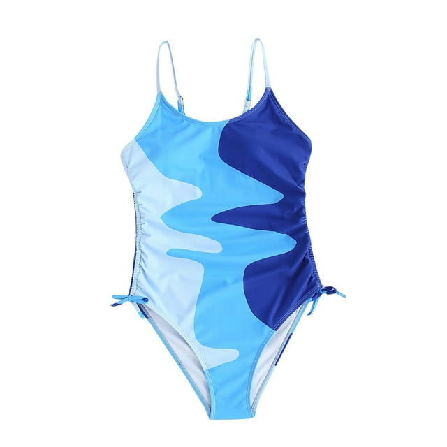 Girls One-Piece Swimsuit Sport Bikini Set Bathing Suit, Size 8 Years-14 ...