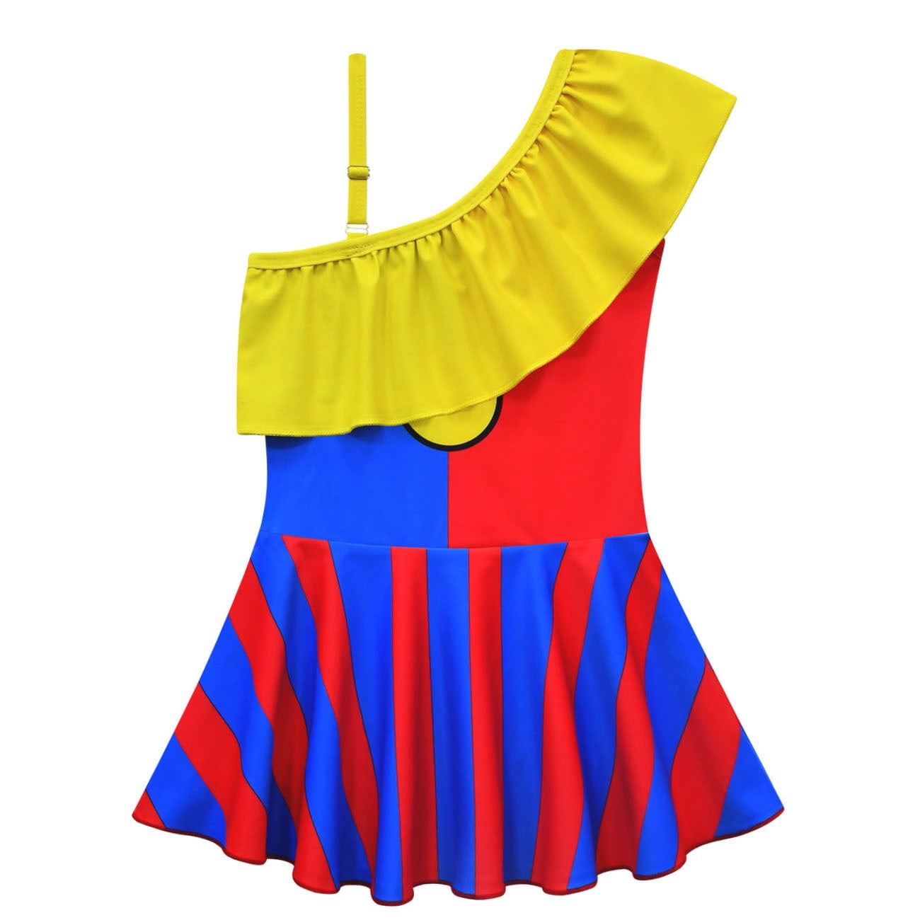 Girls One Piece Swimsuit Summer One Shoulder Tankini Beachwear Swimwear