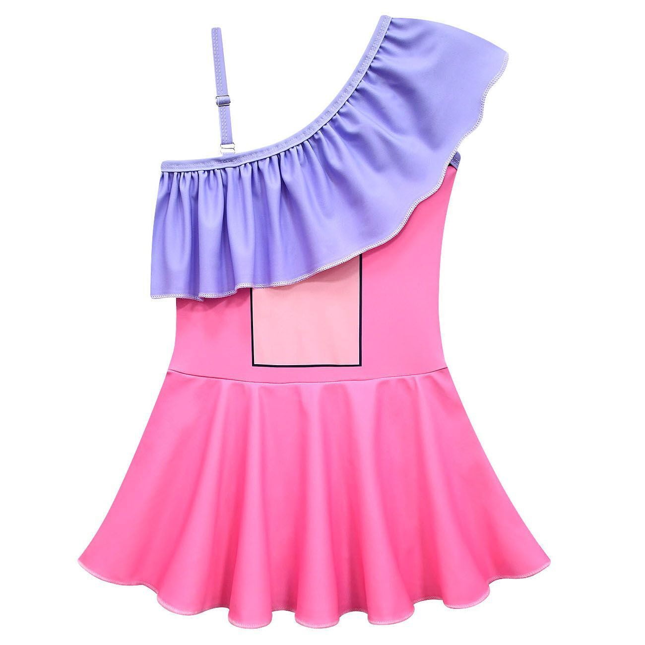 Girls One Piece Swimsuit Summer One Shoulder Tankini Beachwear Swimwear