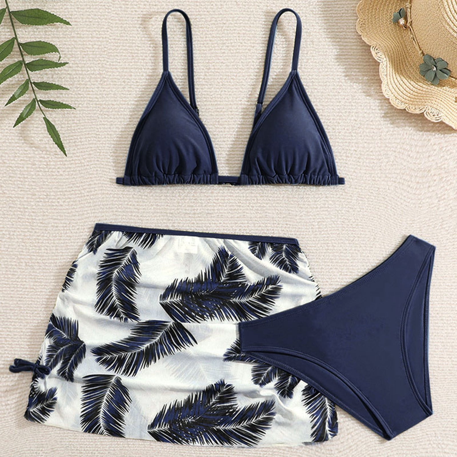 Girls One Piece Swimsuits Kids Teen Girls Bikini Set Solid Sleeveless ...
