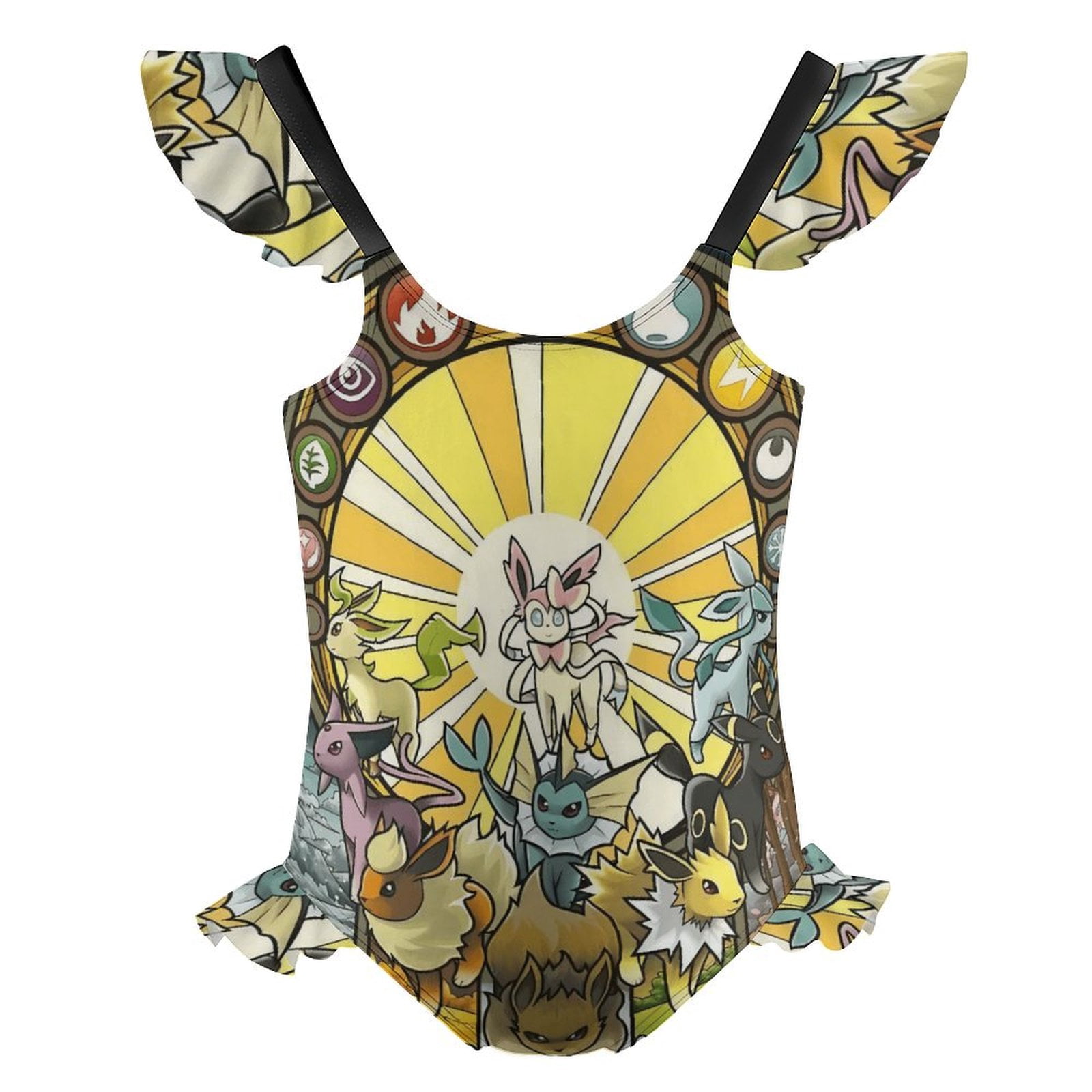 Girls One-piece Swimwear Pokemon Swimsuit Cute Beach Gift for Daughter ...
