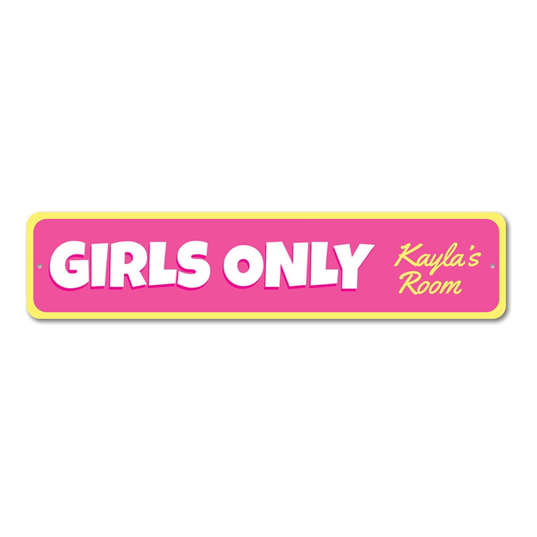 Girls Only Sign, Kid's Room Sign, Girls Bedroom Sign, Custom Kid ...