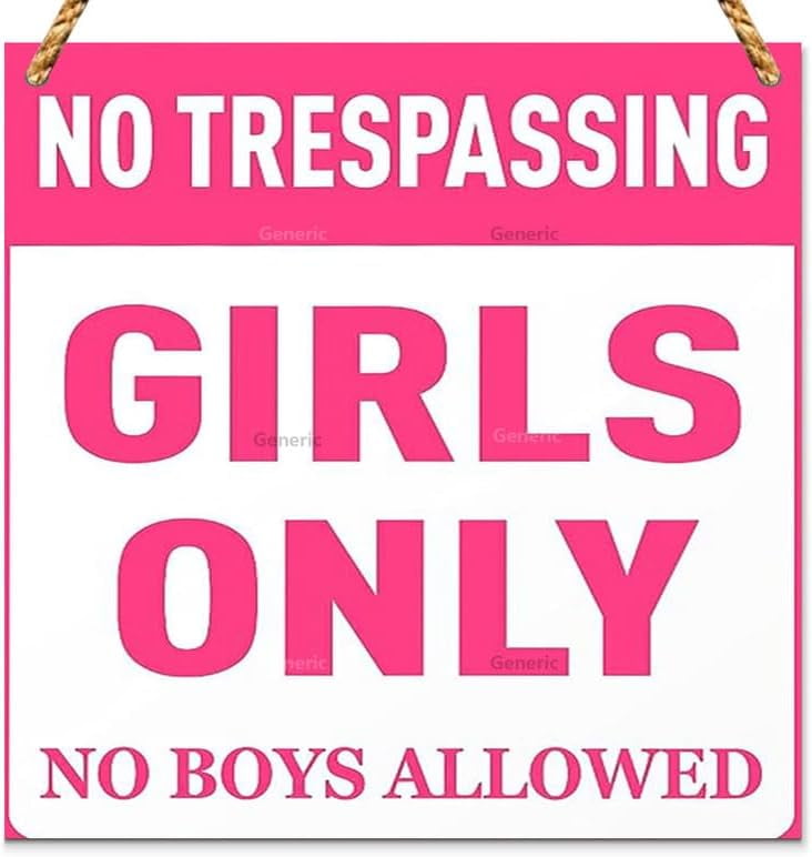 Girls Only Sign - No Trespassing Girls Only No Boys Allowed - Preppy ...