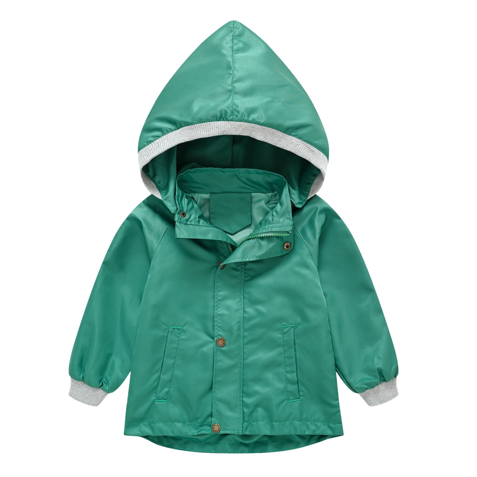 Girls Outdoor Jackets & Outerwear Toddler Winter Pocket Hooded Zipper ...