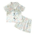 Girls Outfit Boys Track Short Sleeve Indoor Cartoon Pattern Clothes ...