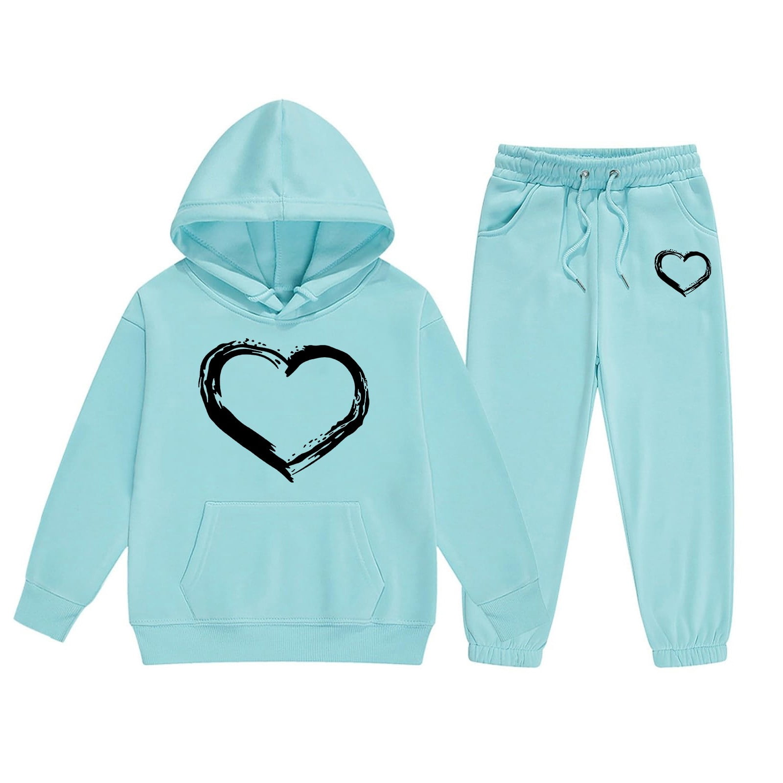 Girls Outfit Sets Toddler Boy Girl Long Sleeve Cute Print Warm Hoodie ...