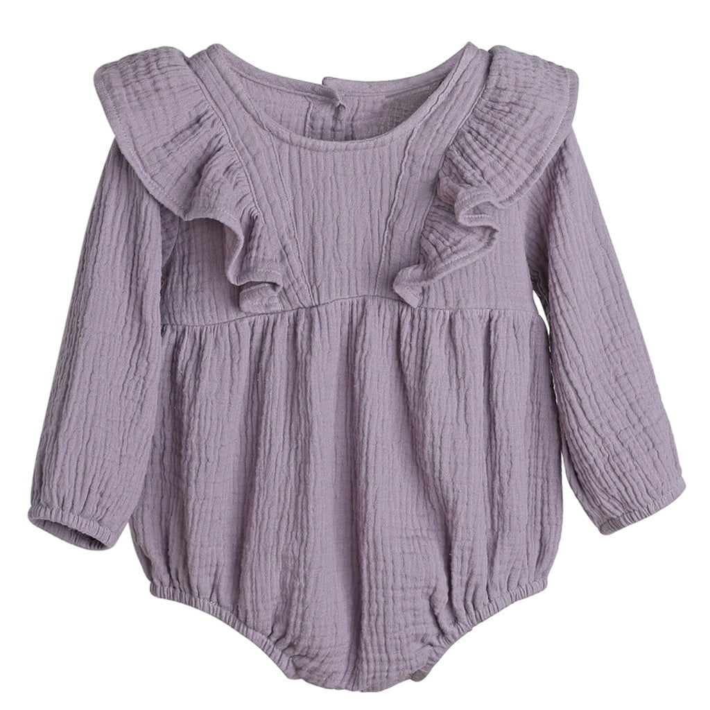 Girls Outfits Cute Letter Embroider Girls Long Sleeve Bubble Romper Bodysuit Funny Baby Clothes ...