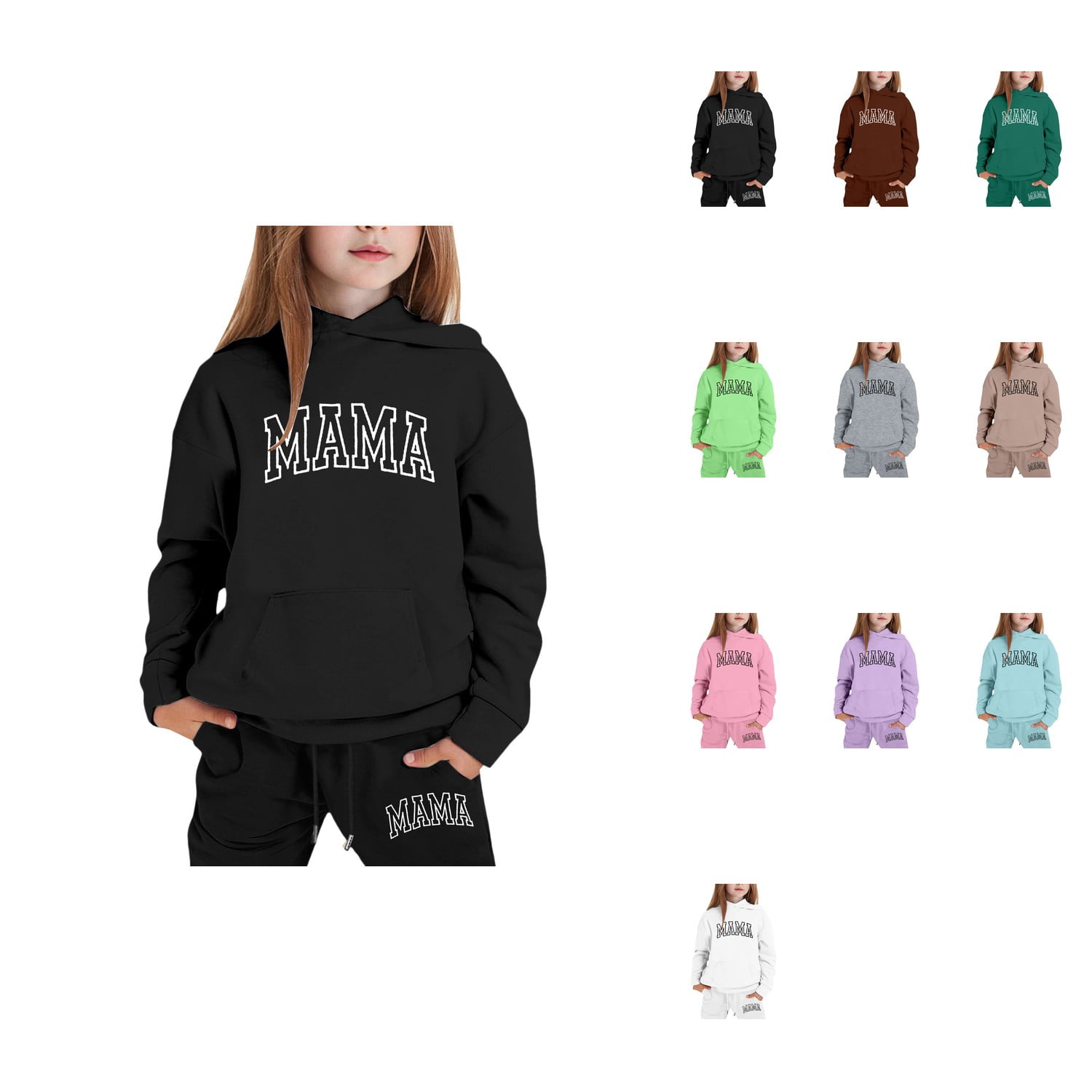 Girls Outfits Hoodies Letter Print Sweatshirt Stylish Comfortable Cute ...