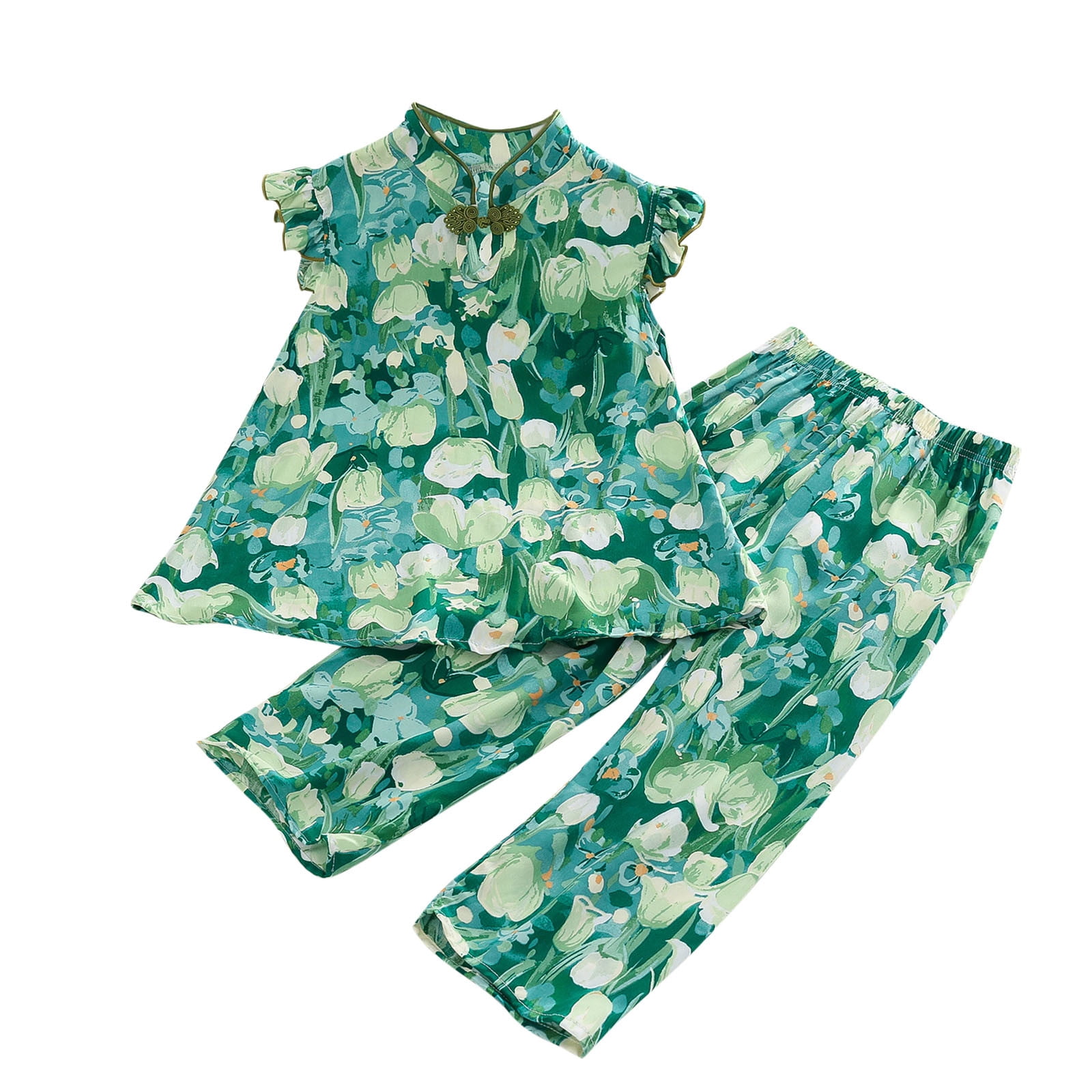 Girls Outfits Size 10-12 Back to School Two Piece Set Flutter Tops ...