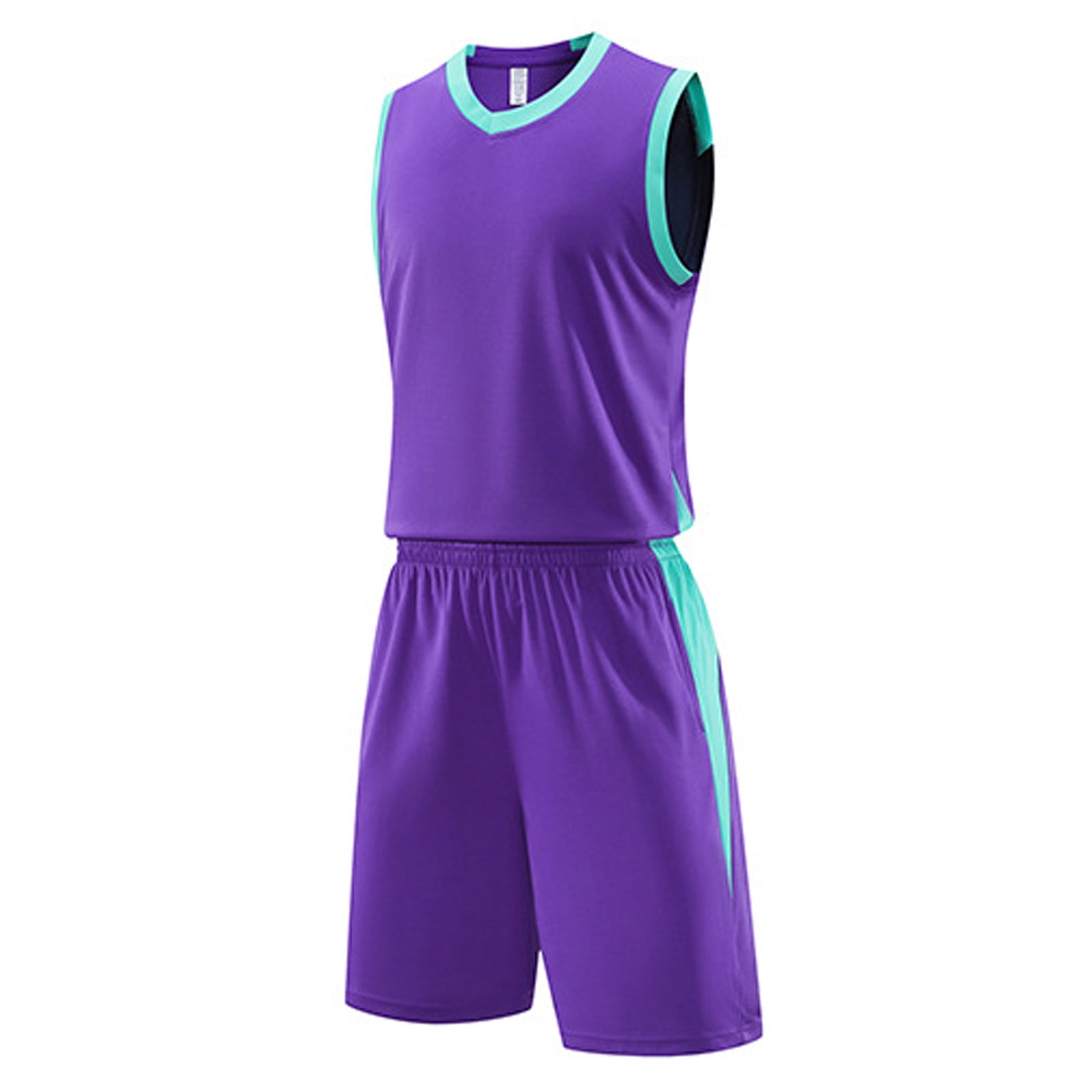Girls Outfits Solid Sleeveless Fitness Soccer Training Team Top Shorts ...