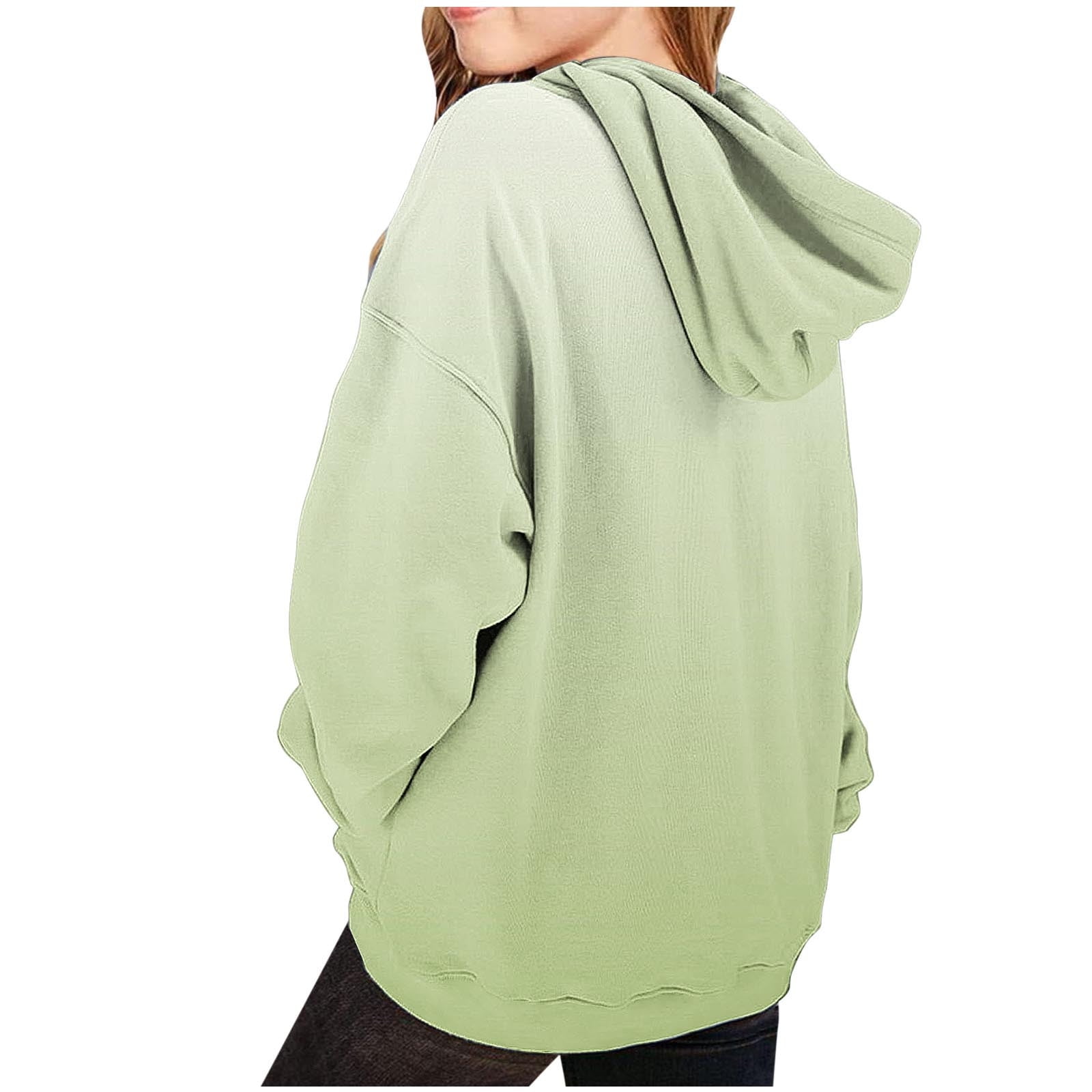 Girls Oversized Hoodie Shirts Loose Casual Long Sleeve Gradient Color ...