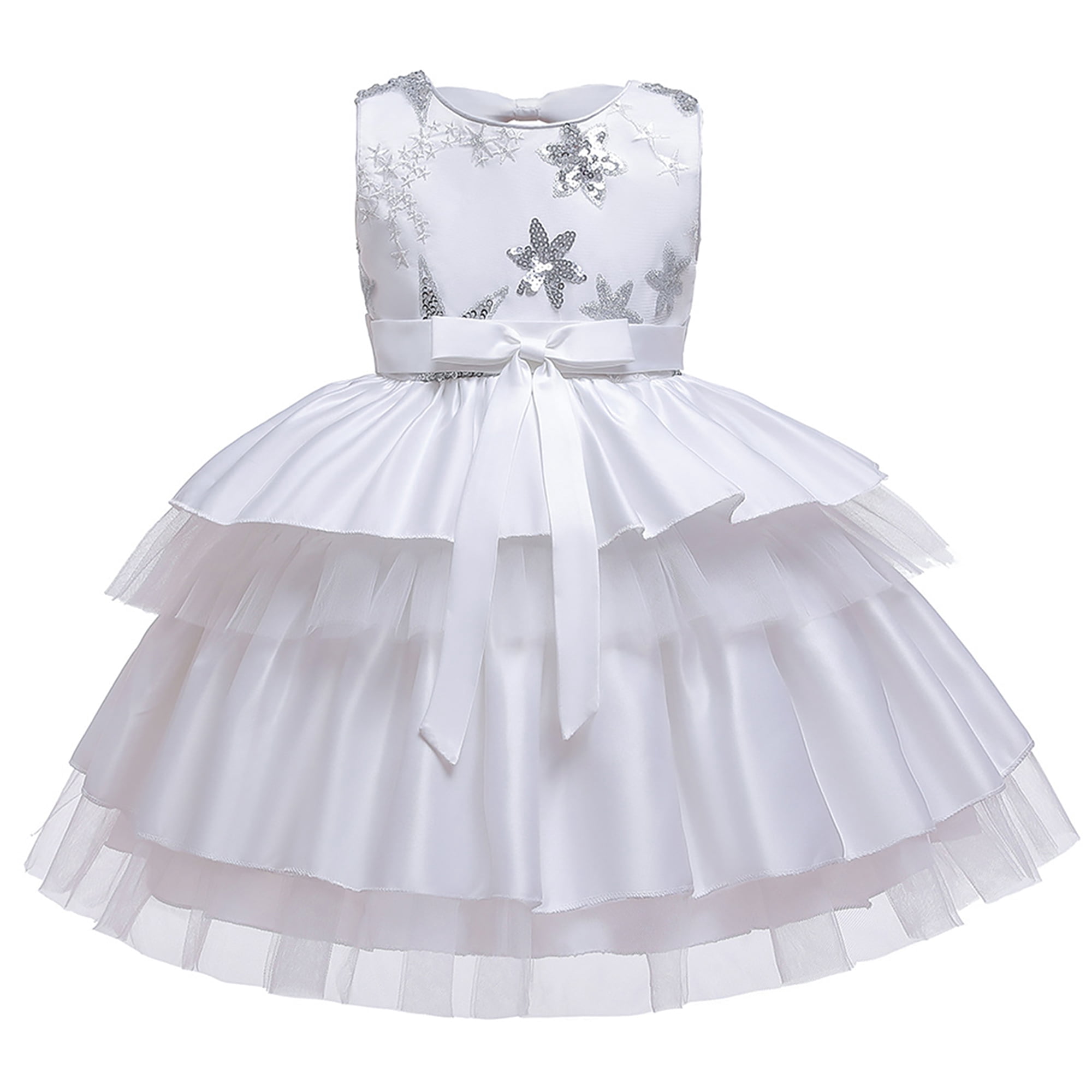 Girls Pageant Ball Gown Flower Girl Dress Kids Wedding Party Dresses ...