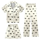 Girls Pajamas 3 Piece Set Size 14-16 Button Down Pjs Short Sleeve Top ...