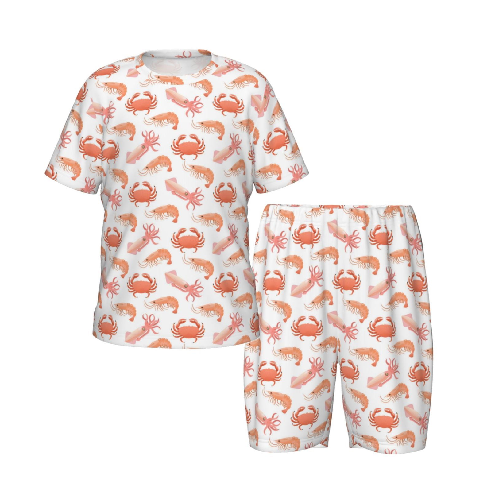 Girls Pajamas Crab Squid Shrimp Toddler Boy Girl 2 Piece Pajamas, Short ...